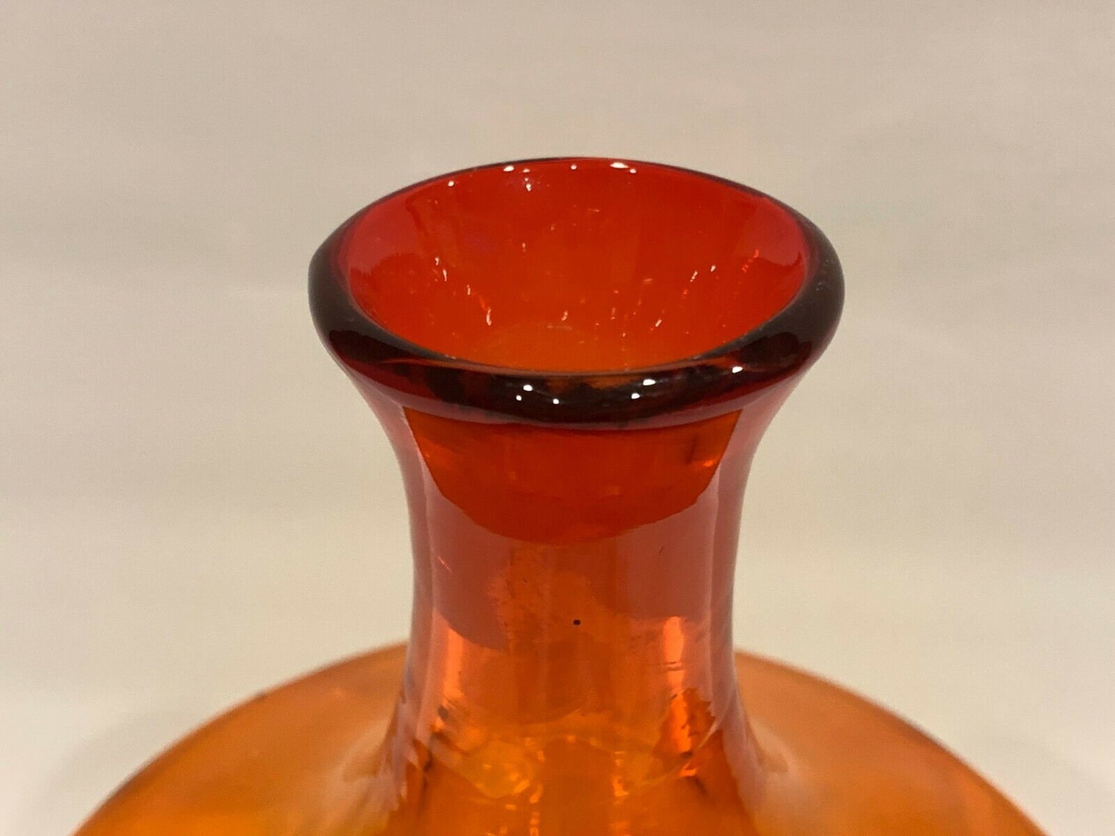 Blenko 6416 Joel Meyers Modern Designtangerine Amberina Glass | Etsy