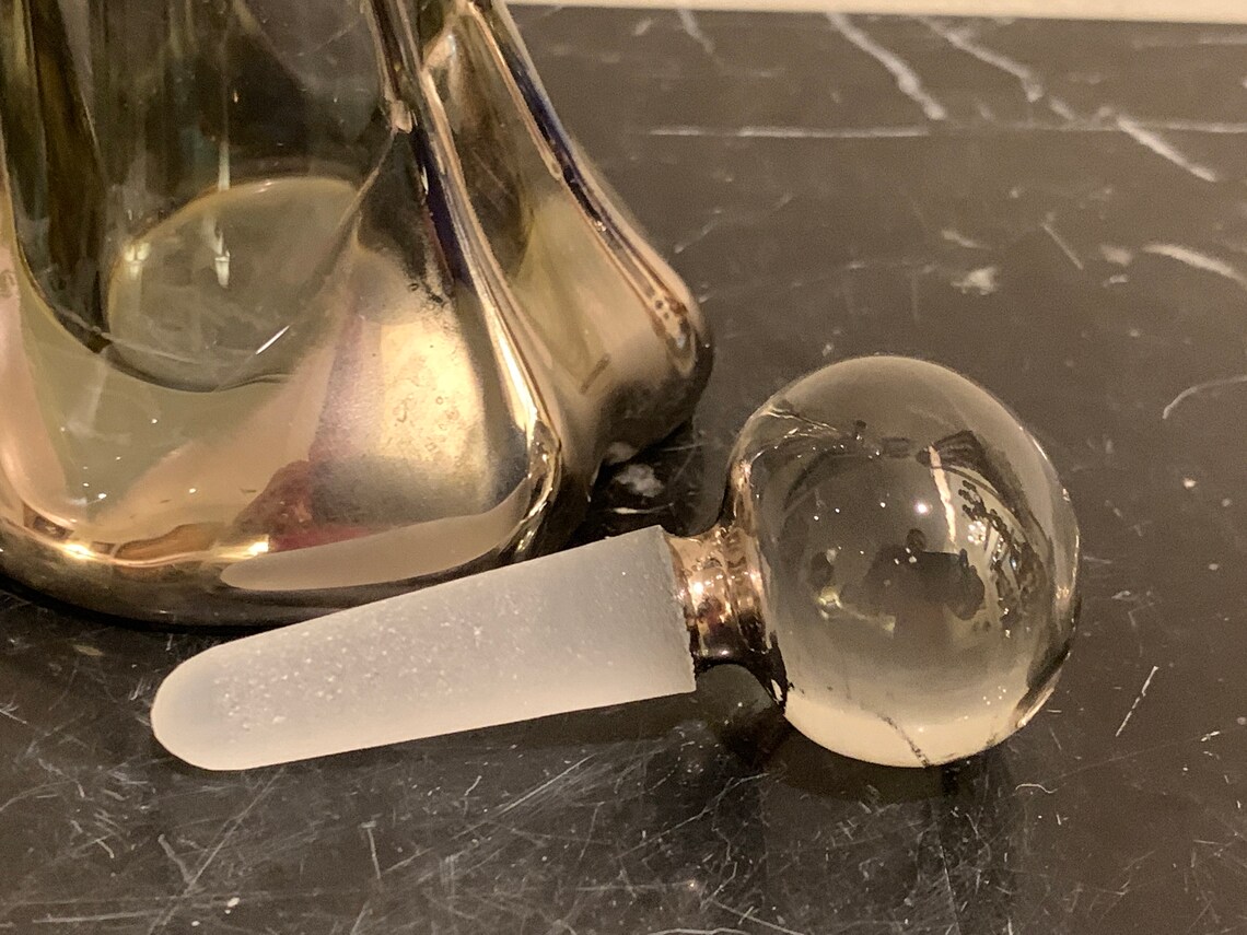 Vintage Wayne Filan Signed 1991 Platinum Overlay Glass Perfume | Etsy