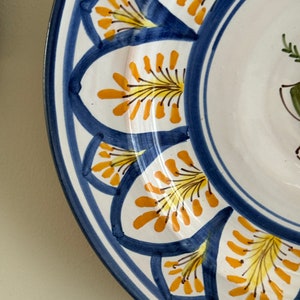 Vintage Spanish 12 3/8" Hand Painted Ceramic Wall Plate Spain - Etsy