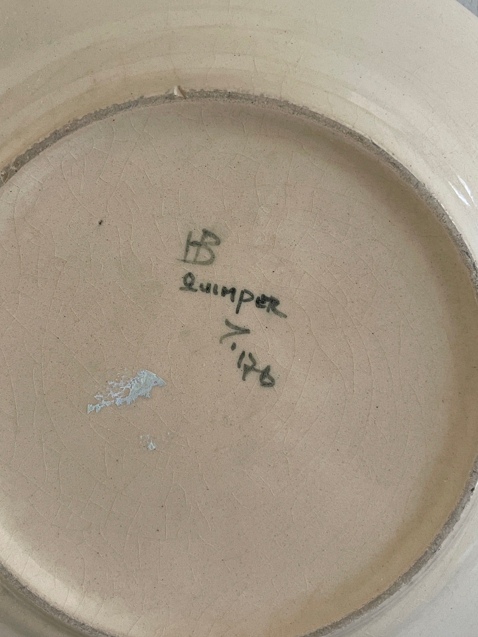 Quimper HB Grande Maison De La Hubaudière Pottery Plate - Etsy