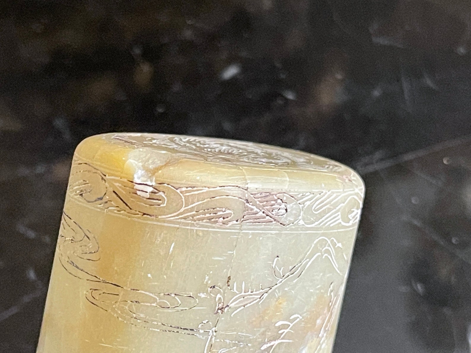 Antique Chinese Stone Seal Stamp With Landscape Scene and | Etsy