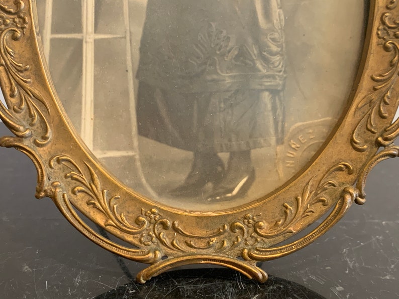 Antique Metal Oval Picture Frame - Etsy