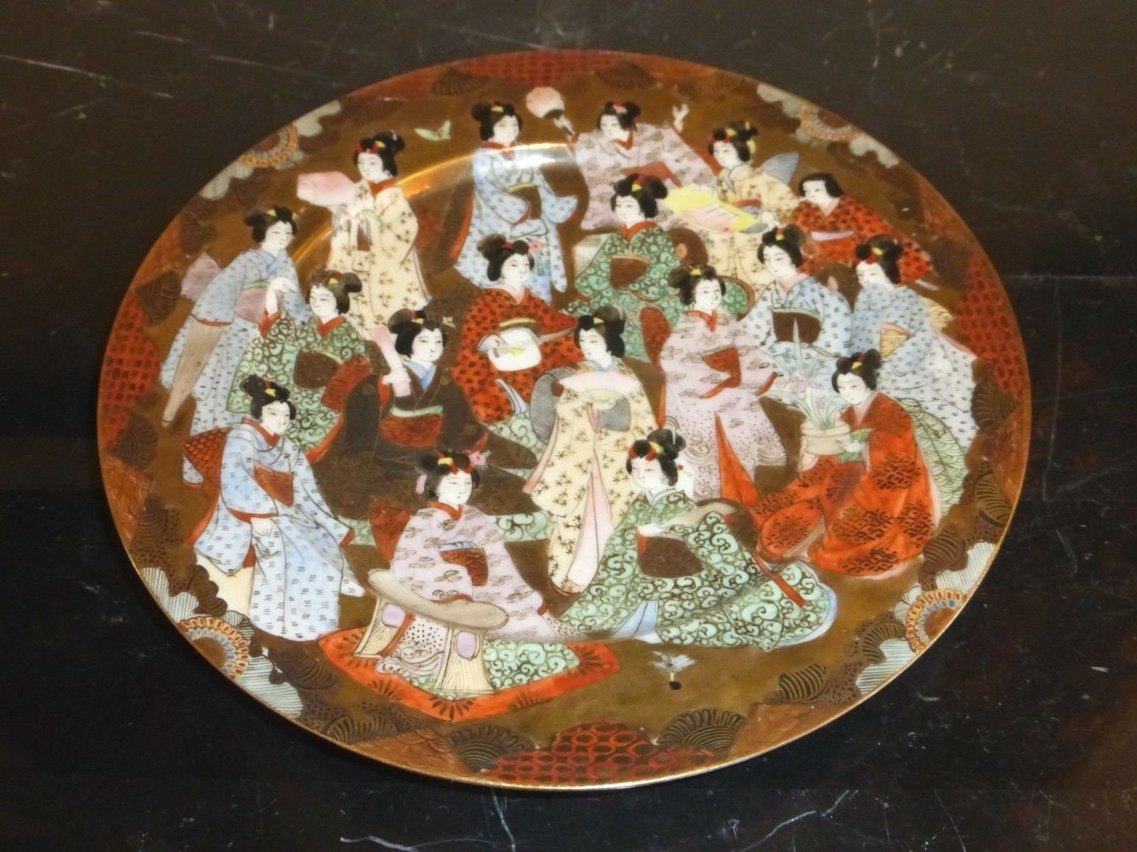 Antique Japanese Kutani Porcelain GEISHAS Plate Signed - Etsy