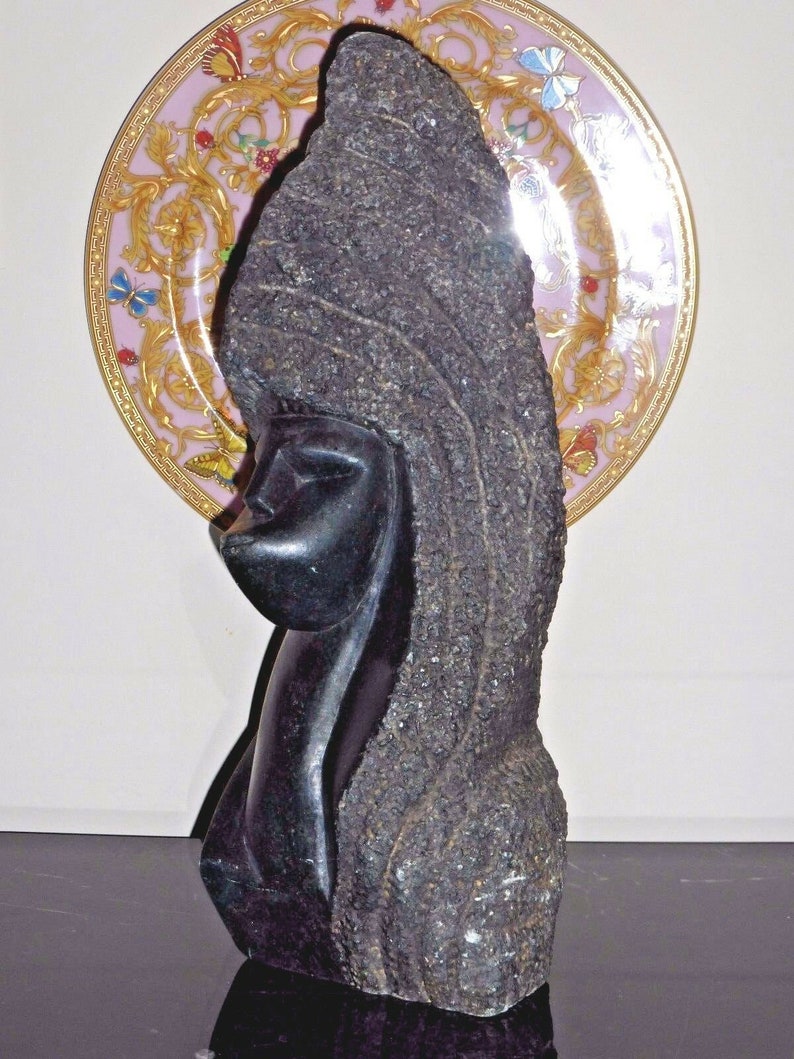 Large and Heavy Carved Rock Statue Art Sculpture 16 1/8" High - Etsy