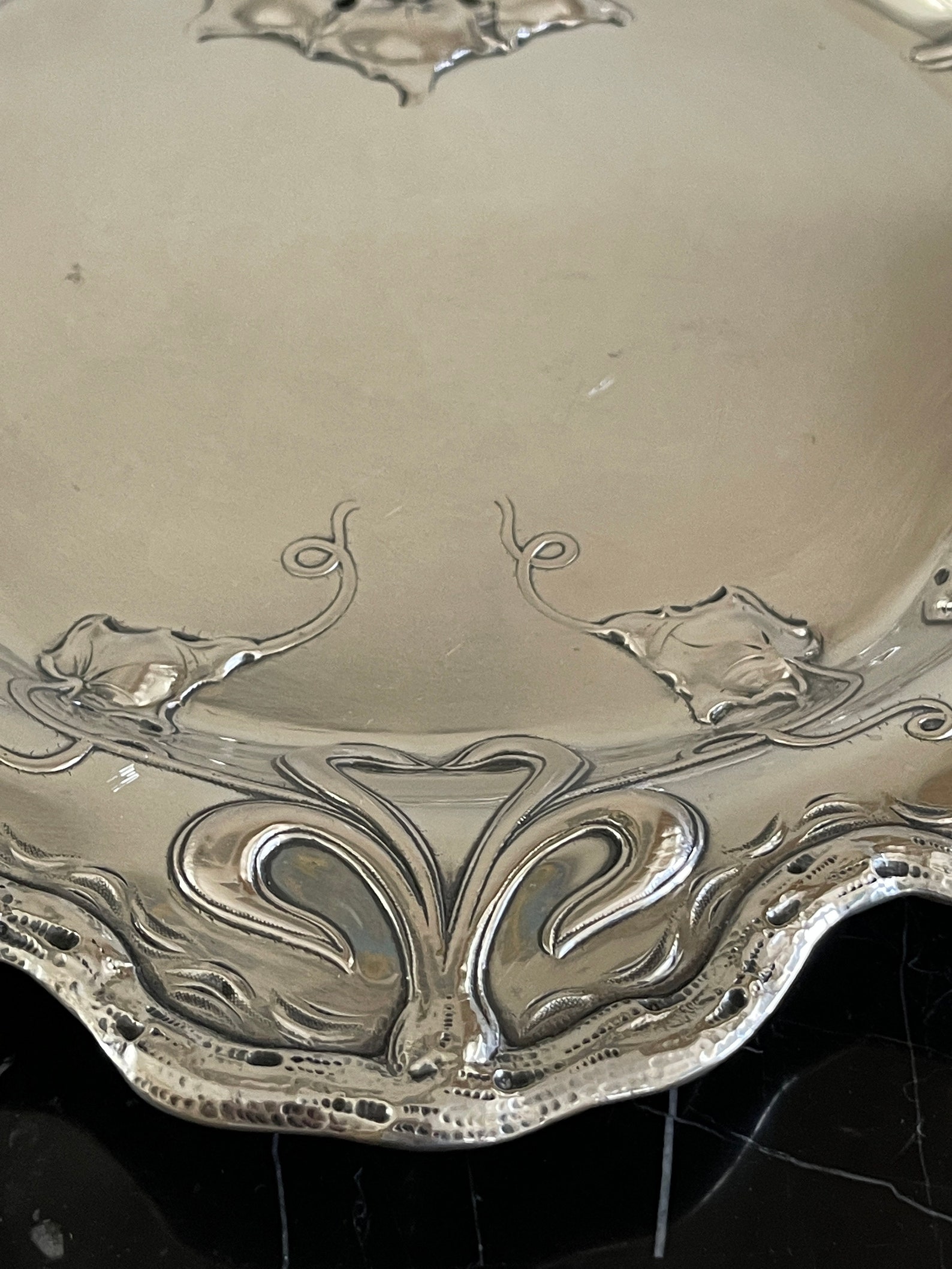 Antique 1800's Austrian Vienna Art Nouveau Silver Tray 596 - Etsy