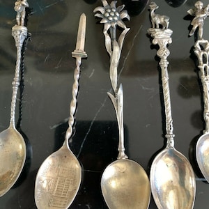 Vintage 31 Silver Souvenir Spoons and 4 Forks 363 Grams - Etsy