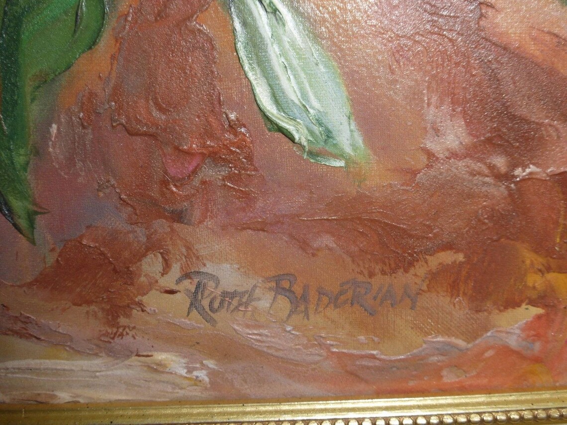 American Listed Artist Ruth Baderian (1927 -2010) Signed Print With ...