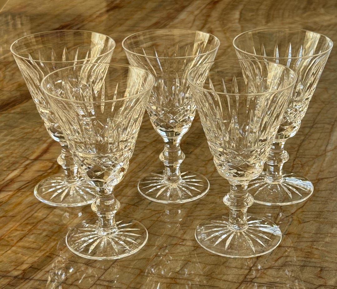 Waterford Crystal Tramore Cut Claret Wine Glasses Set of 5 - Etsy