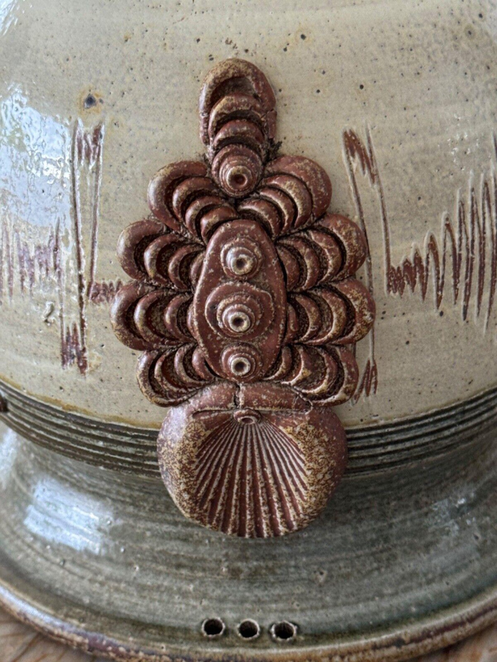 Dale Raddatz Poplar Creek Pottery 1974 Large 11" Salt Glazed Stoneware ...
