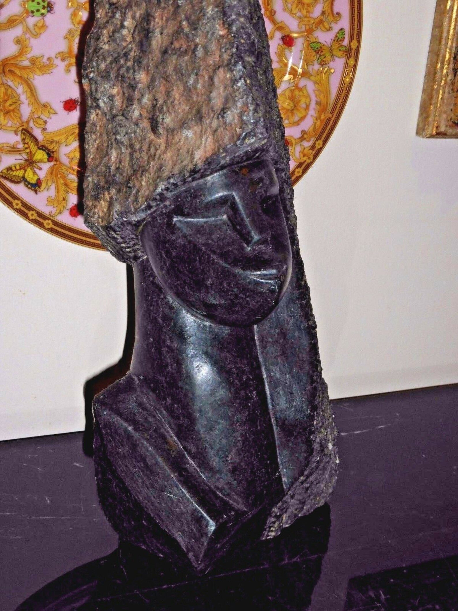 Large and Heavy Carved Rock Statue Art Sculpture 16 1/8" High - Etsy