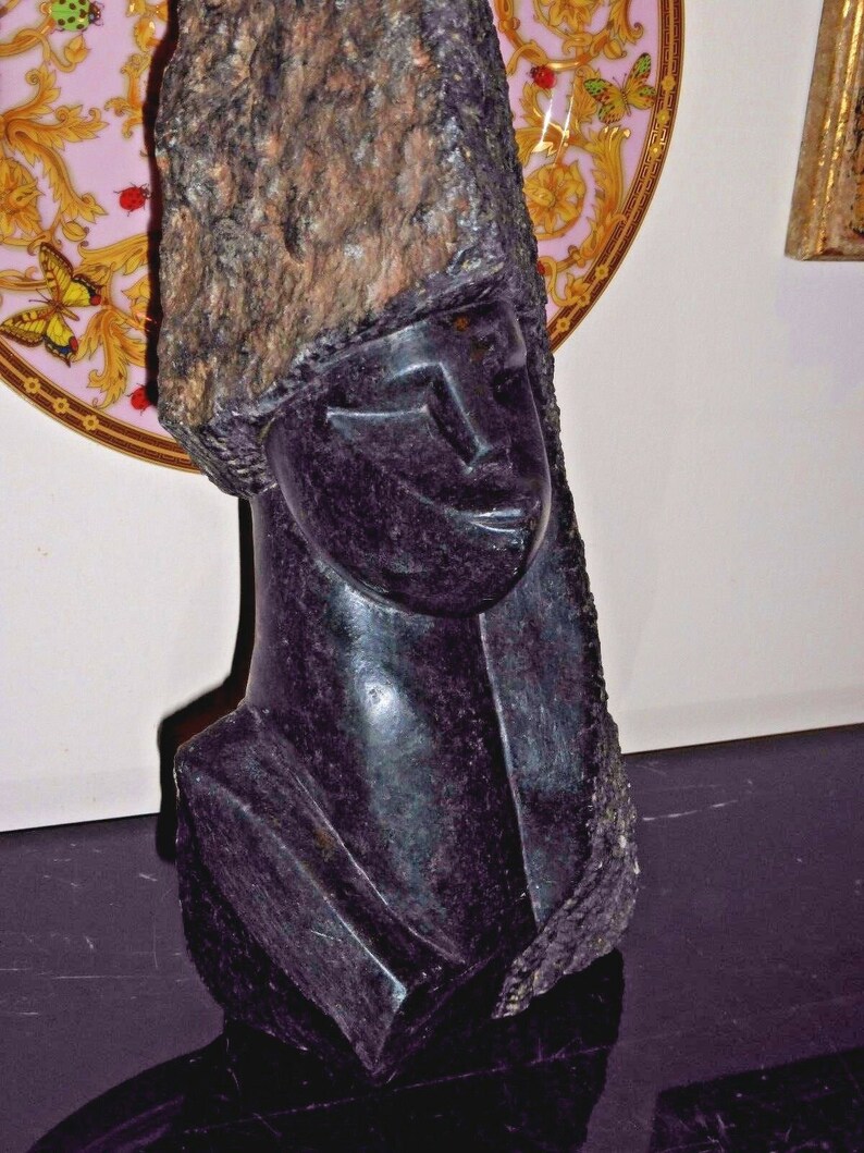 Large and Heavy Carved Rock Statue Art Sculpture 16 1/8 | Etsy