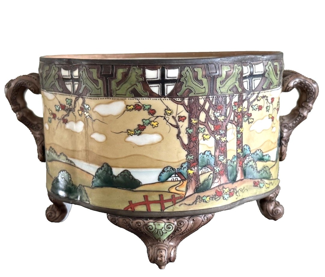 Noritake Morimura Japan 1911-1921 Hand Painted Porcelain Footed Bowl or ...