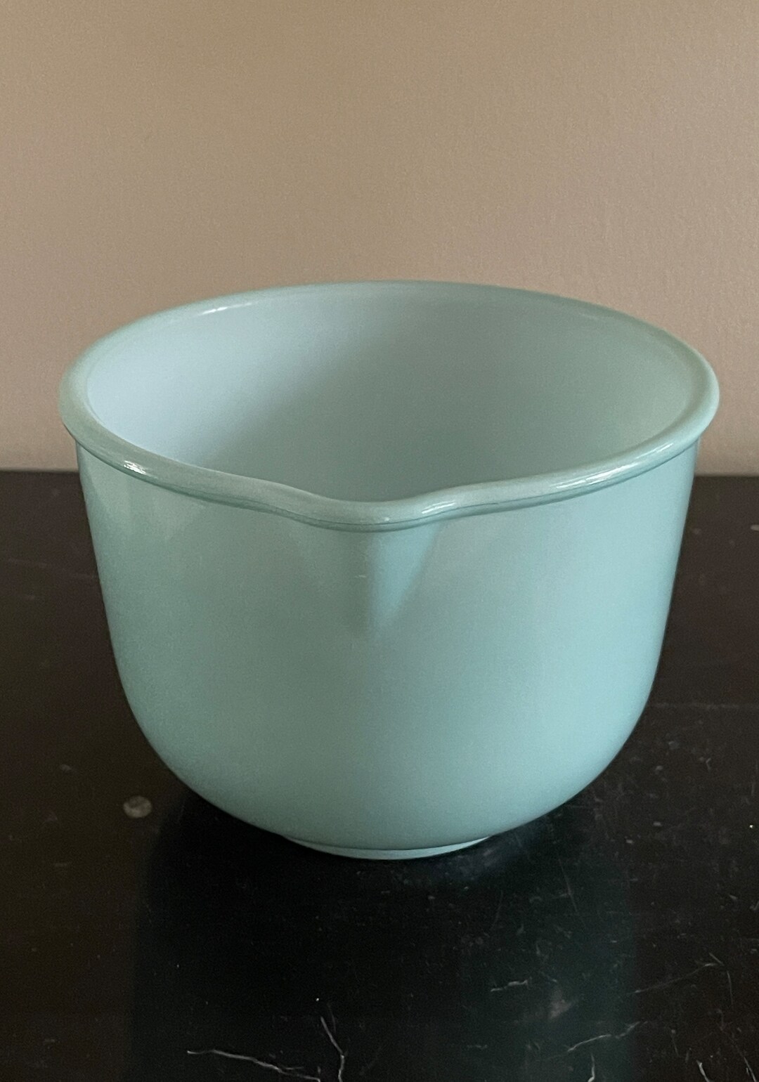 Vintage Glasbake 20CJ Aqua Blue Mixing Bowl Made for Sunbeam Mixmaster ...