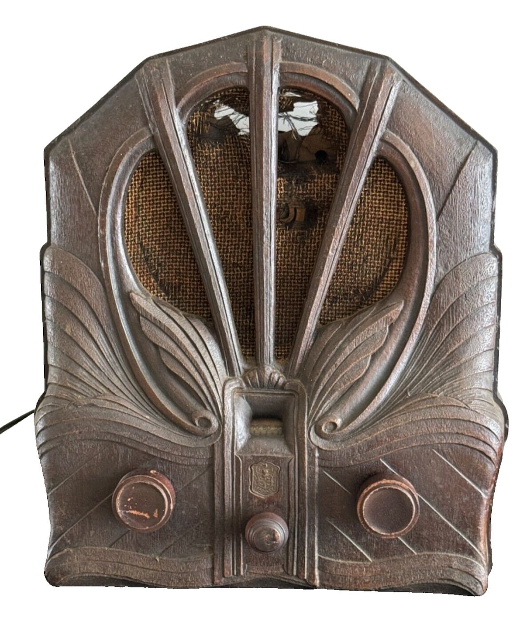 Vintage 1930's Crosley Cincinnati Ohio Tube Repwood Cathedral Radio ...