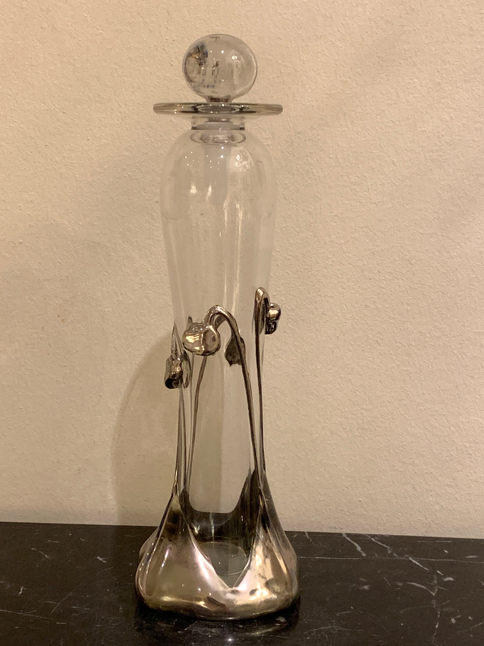 Vintage Wayne Filan Signed 1991 Platinum Overlay Glass Perfume - Etsy