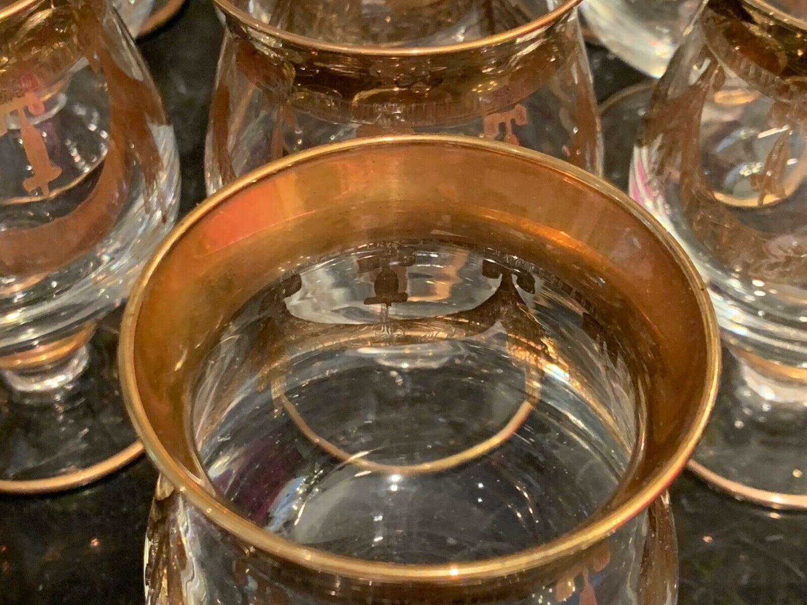 Arte Italica Crystal Medici Gold Brandy Glasses Set of 14 - Etsy