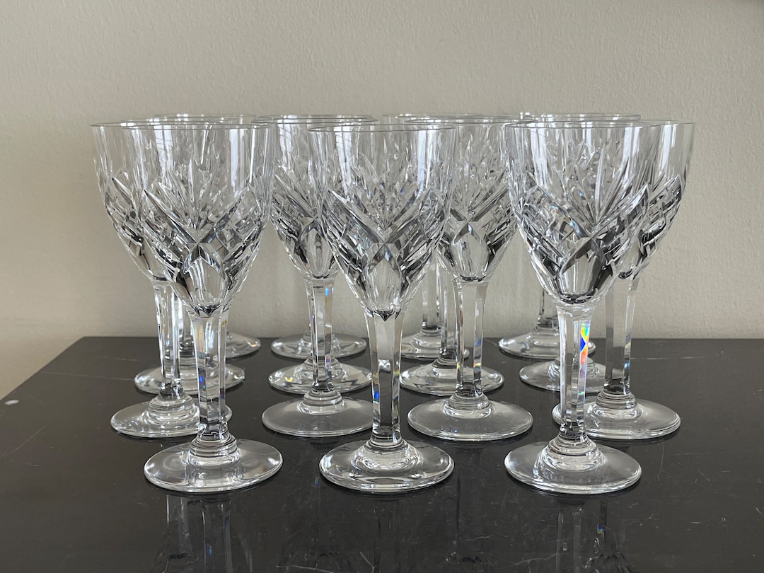 St Louis Saint Louis Crystal France 6" H Chantilly 15 Claret Wine ...