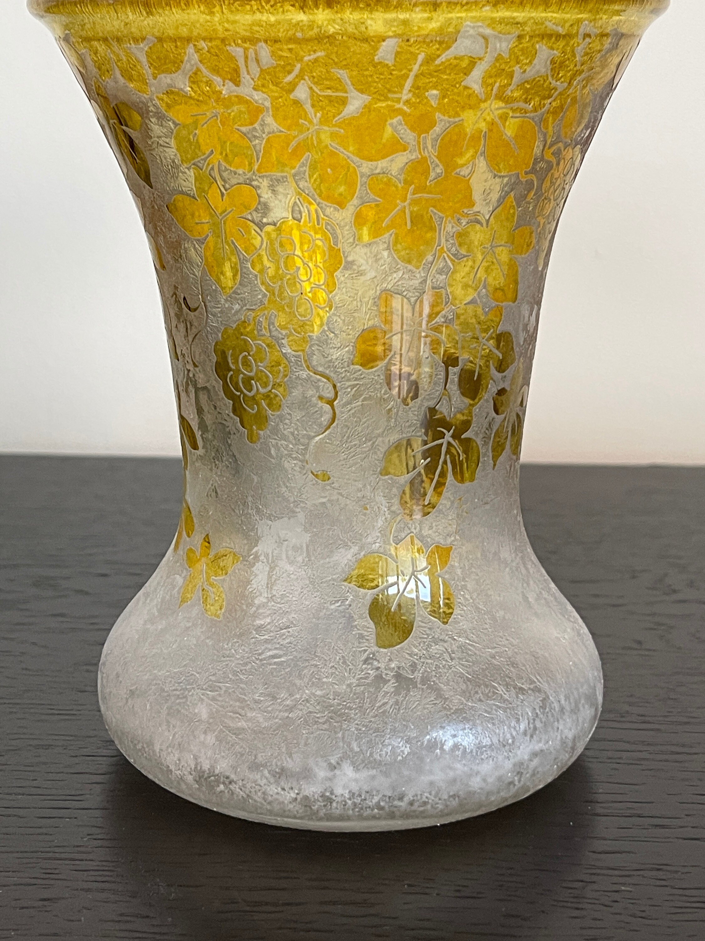 Rare Handel Glass # 4245 Acid-cut Cameo Frosted and Yellowish Etched ...