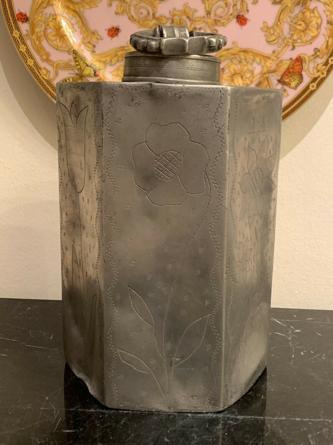 Rare and Exceptional Large Antique Hexagonal Screw Top Lidded - Etsy