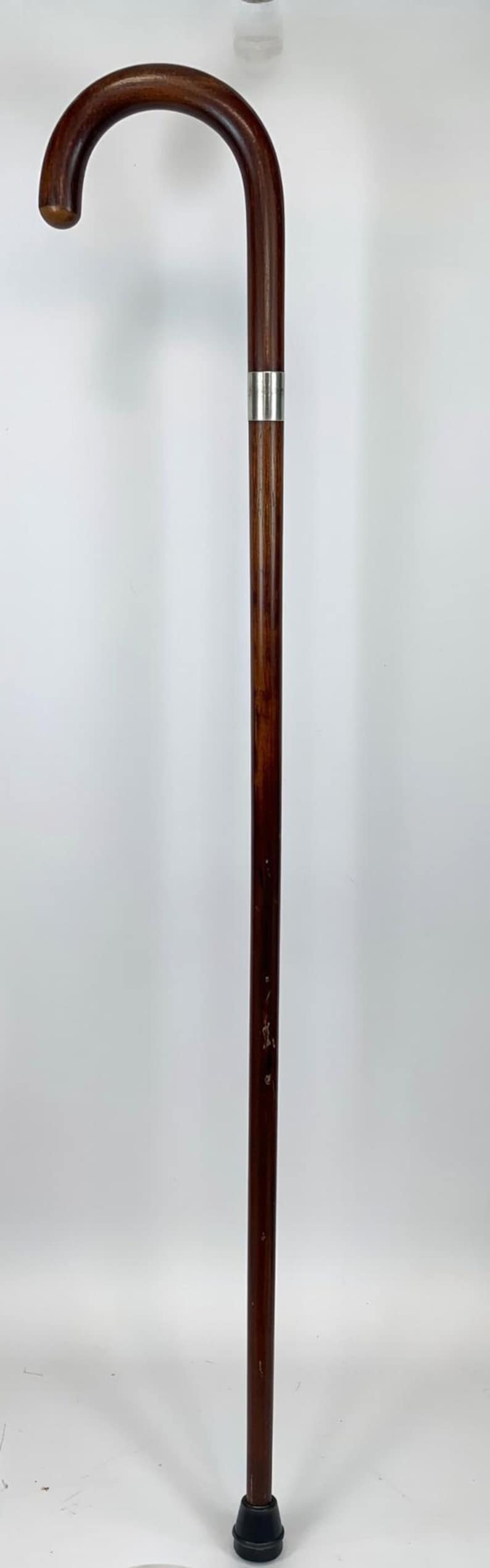 Vintage Sterling Silver Handle Walking Cane Marked Gizeh Temple Band ...