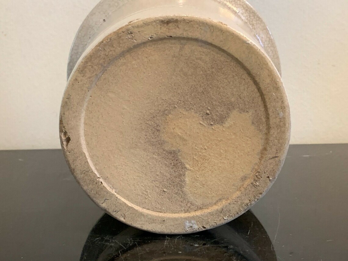 Vintage Chinese Crackle Cream Glazed Porcelain Pottery Jar or | Etsy