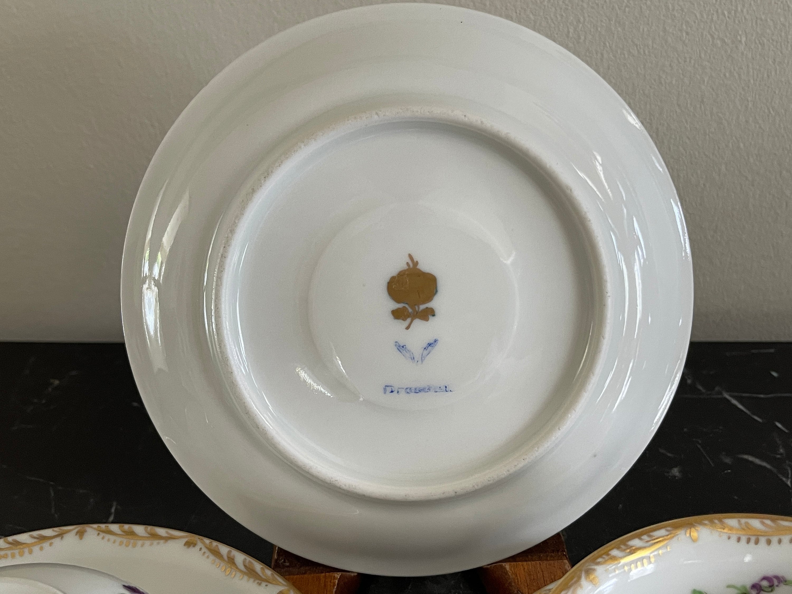 Antique Dresden Franziska Hirsch 1901-1914 Porcelain Mark Cups and ...