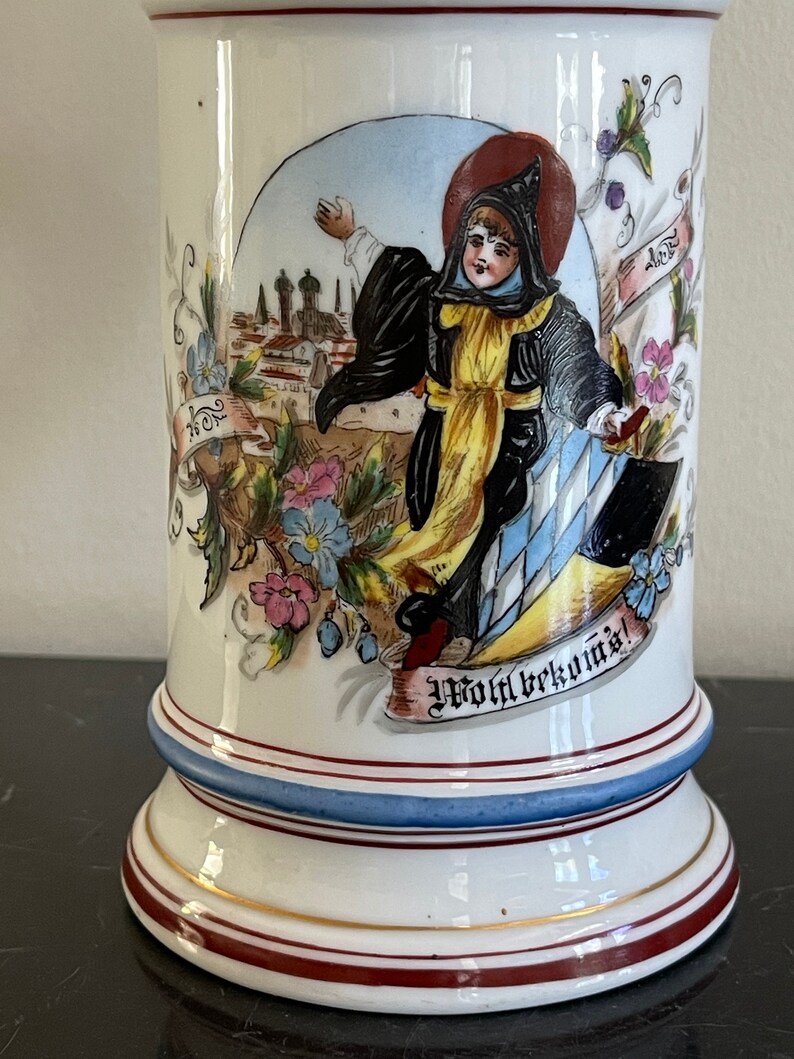 Old German Porcelain Lithophane Hand Painted Beer Stein - Etsy