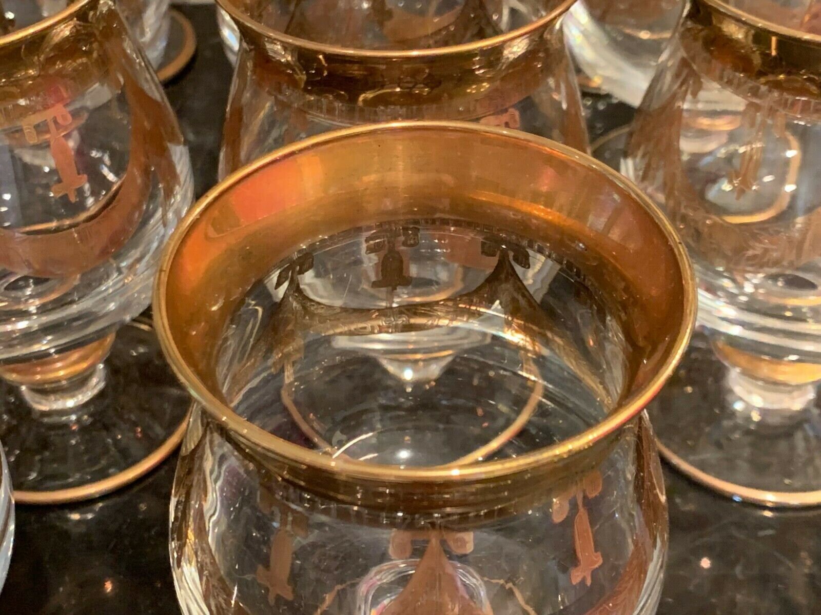 Arte Italica Crystal Medici Gold Brandy Glasses Set of 14 - Etsy