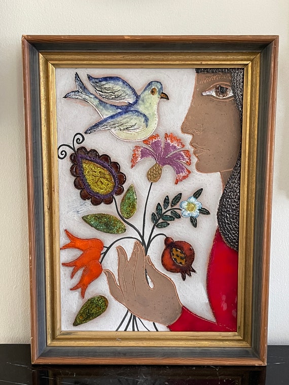 Israeli Artists Irene and Azriel Awret peace Girl With a - Etsy