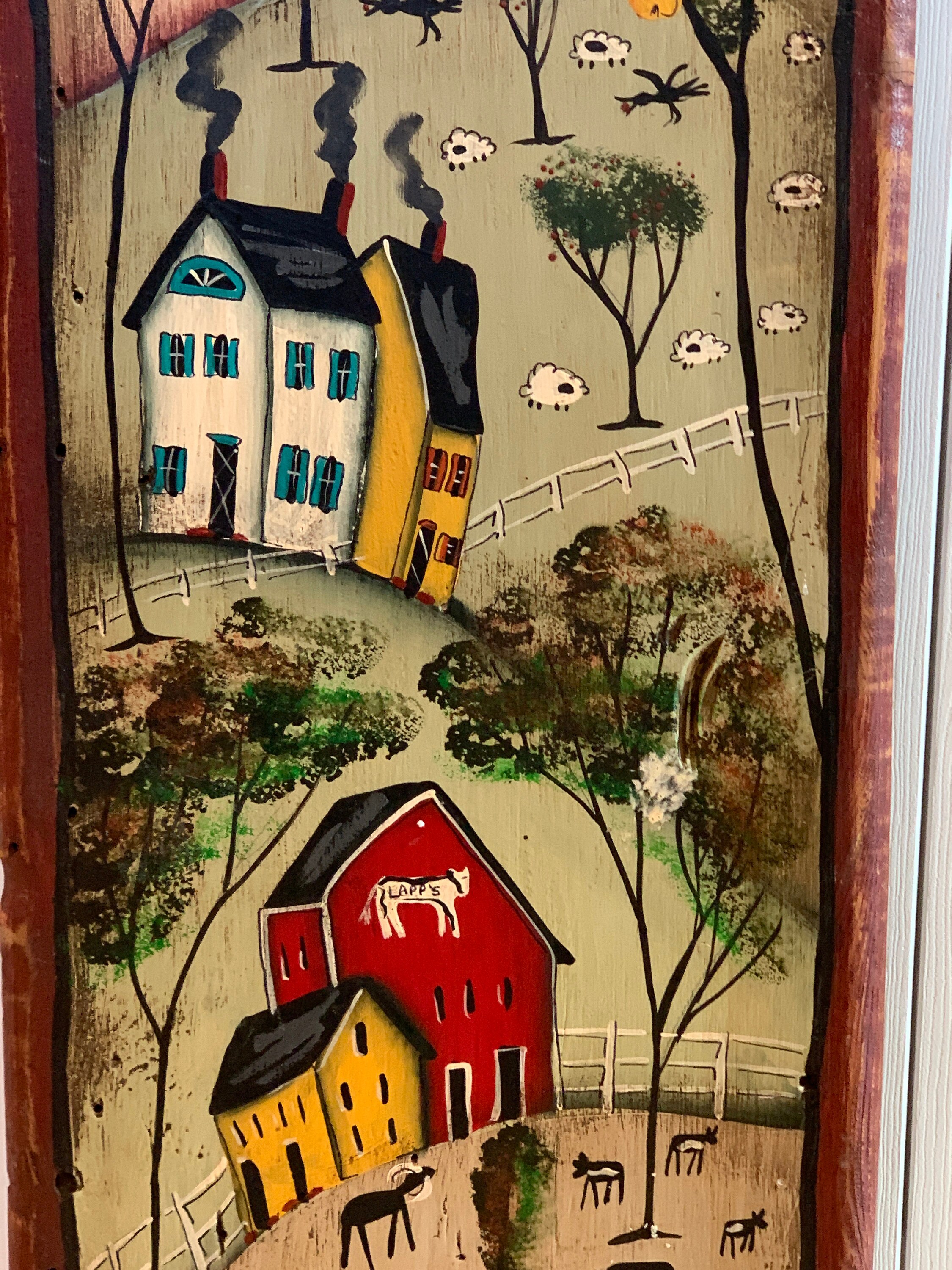 Impressive Original Bonnie Grilli Pennsylvania Folk Art - Etsy