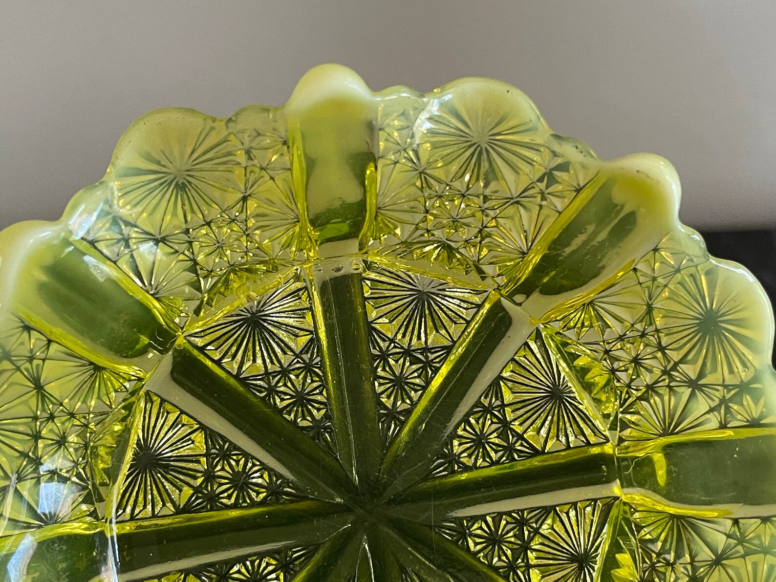 Victorian Pearline Glass 6 Lady Chippendale Uranium Yellow - Etsy