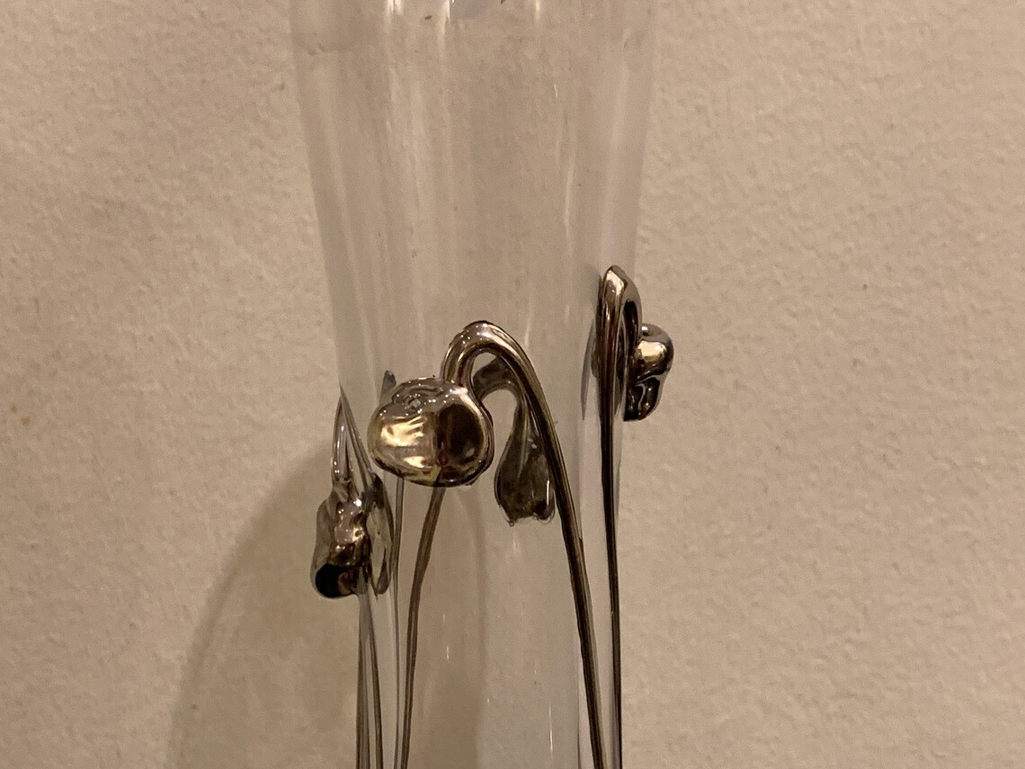 Vintage Wayne Filan Signed 1991 Platinum Overlay Glass Perfume | Etsy