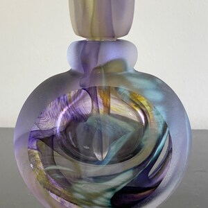 Andrew Shea Faceted Purple Blueish Swirl Decorative Perfume Bottle - Etsy