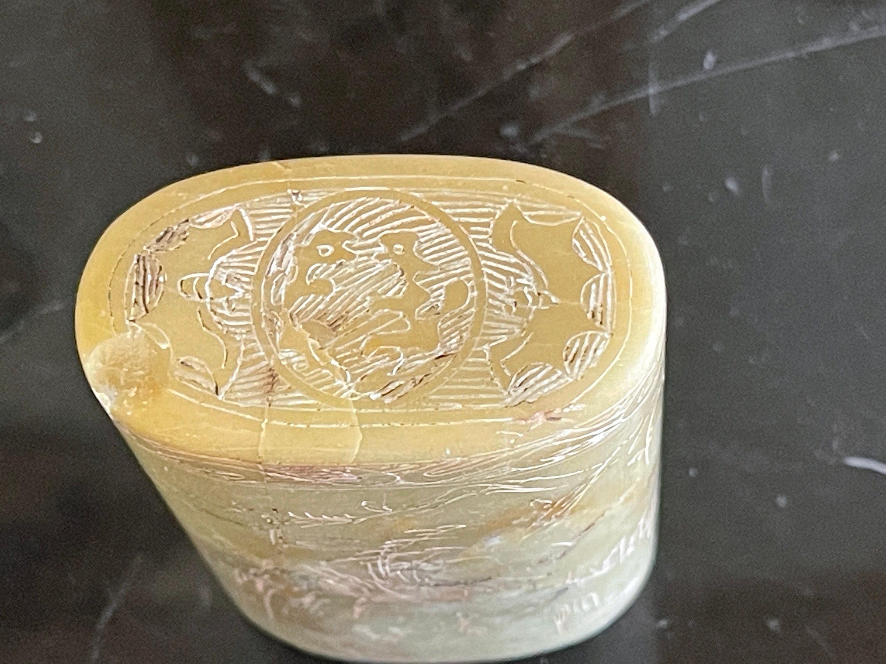 Antique Chinese Stone Seal Stamp With Landscape Scene and | Etsy