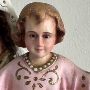 Vintage Catholic Church Virgin Mary and Jesus Statue With Glass Eyes ...