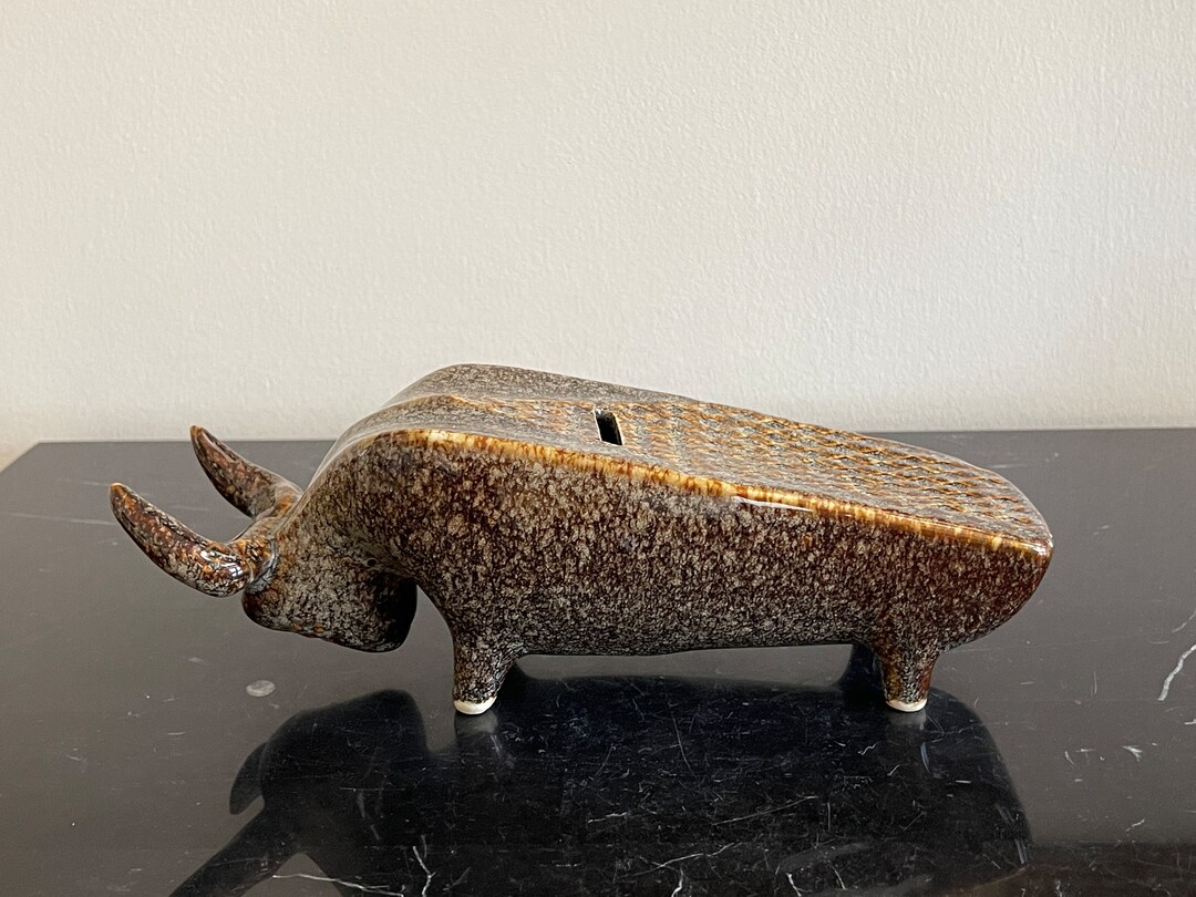Mid Century Bennington Pottery Bull Bank Designed by Yusuke Aida - Etsy