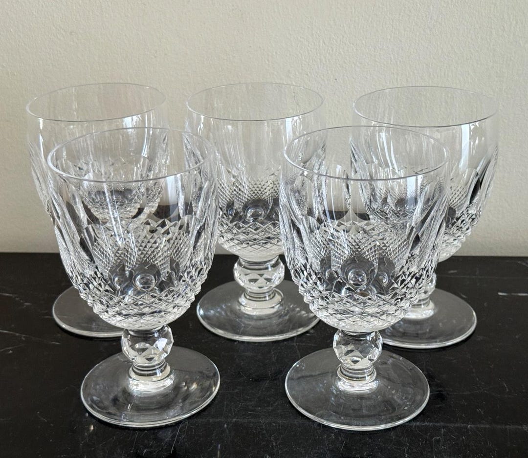 Waterford Crystal Set of 5 Colleen 8 OZ Water Goblet 5 1/4" Tall - Etsy
