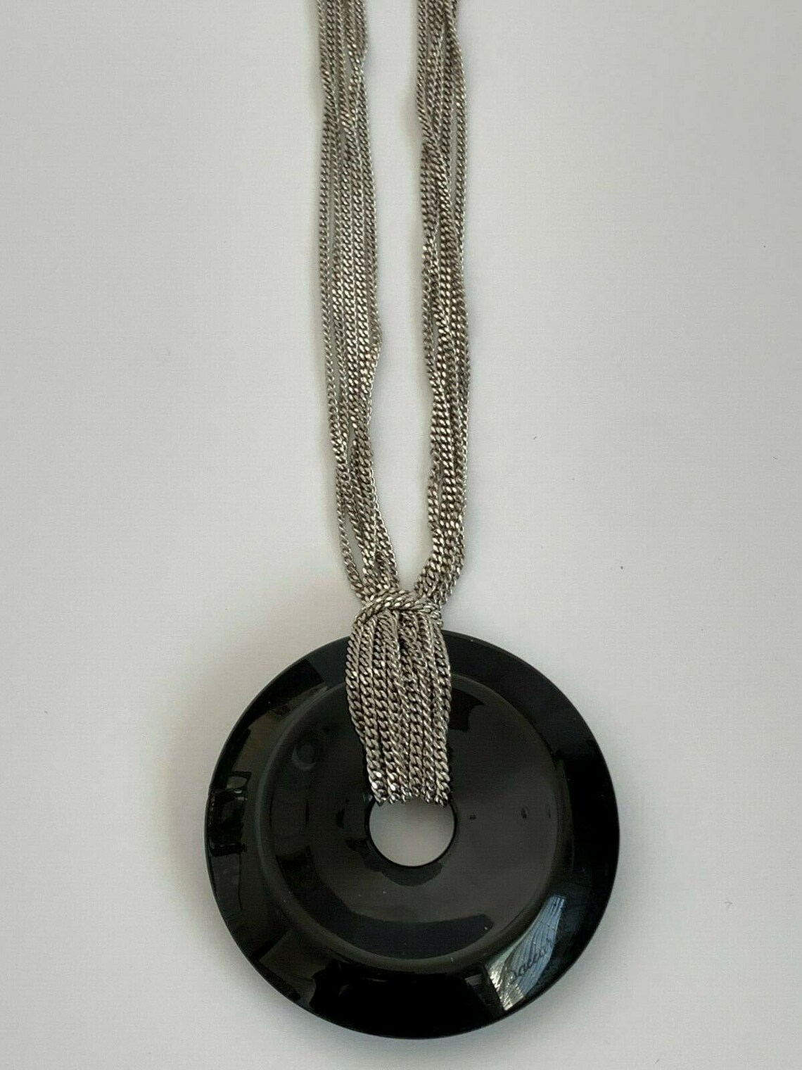 Baccarat B Spirit Large Black Disc Crystal Pendant Necklace - Etsy