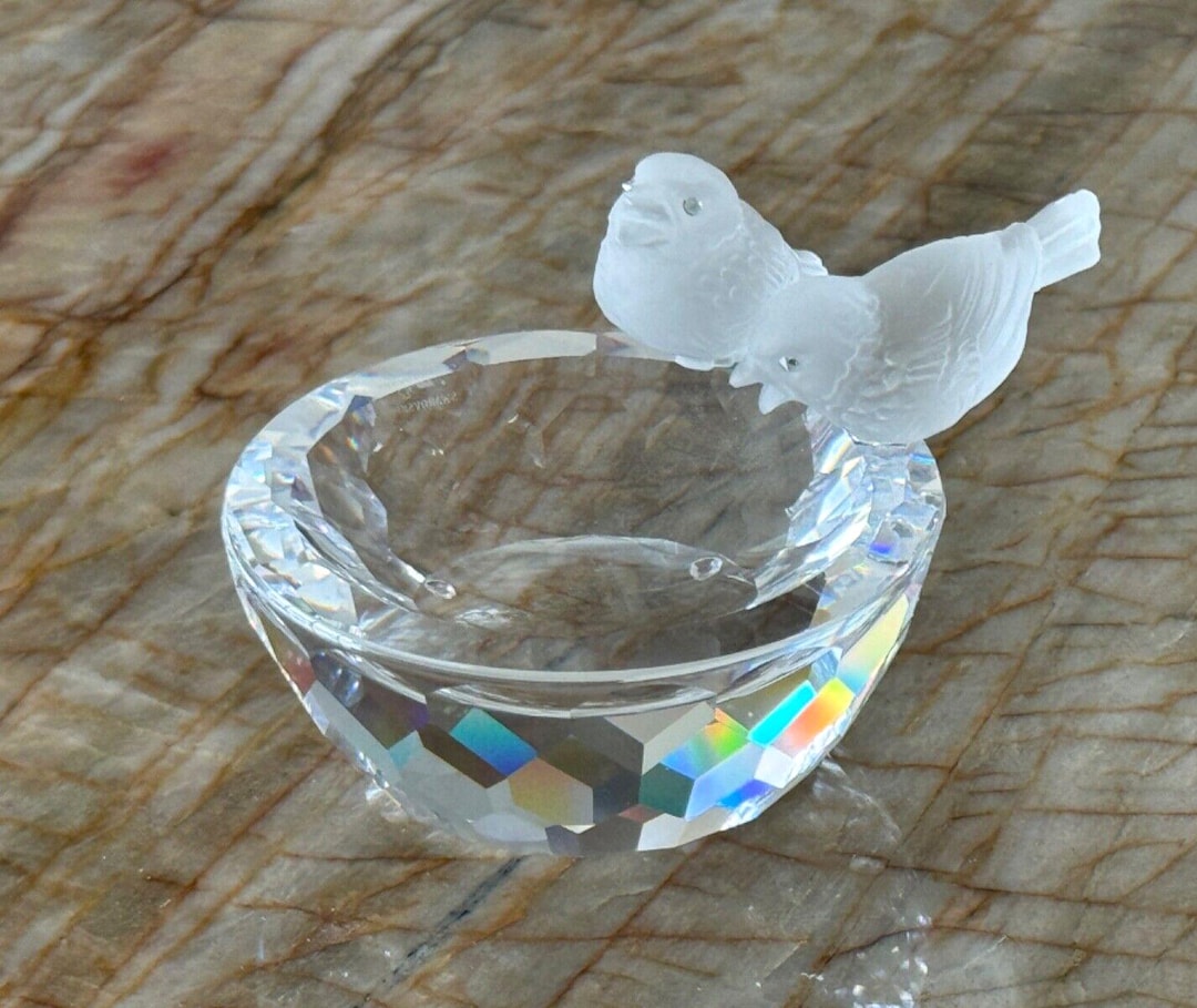 Swarovski Crystal Bird Bath Decorative Bowl # 7460 - Etsy