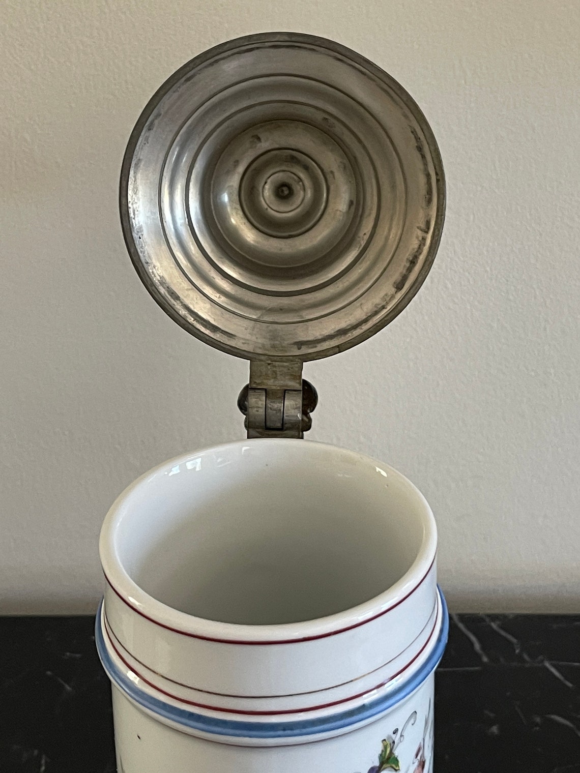 Old German Porcelain Lithophane Hand Painted Beer Stein - Etsy