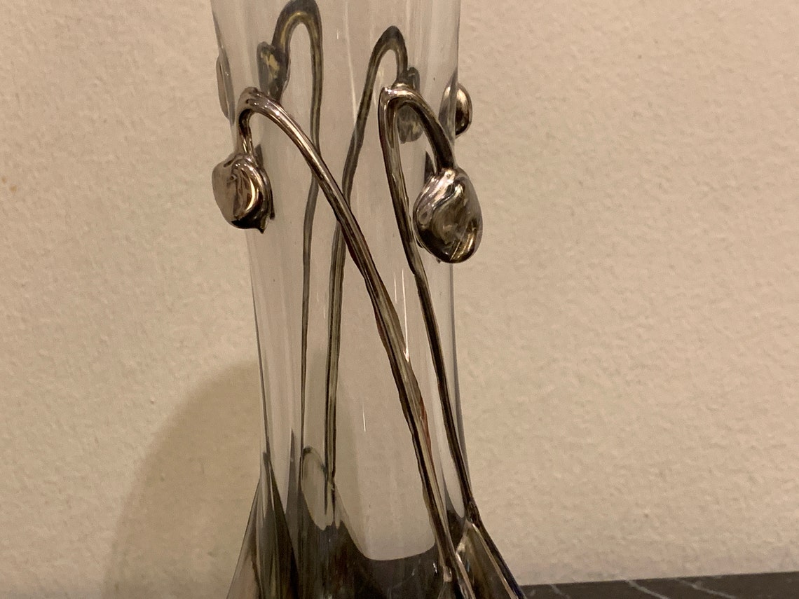 Vintage Wayne Filan Signed 1991 Platinum Overlay Glass Perfume | Etsy