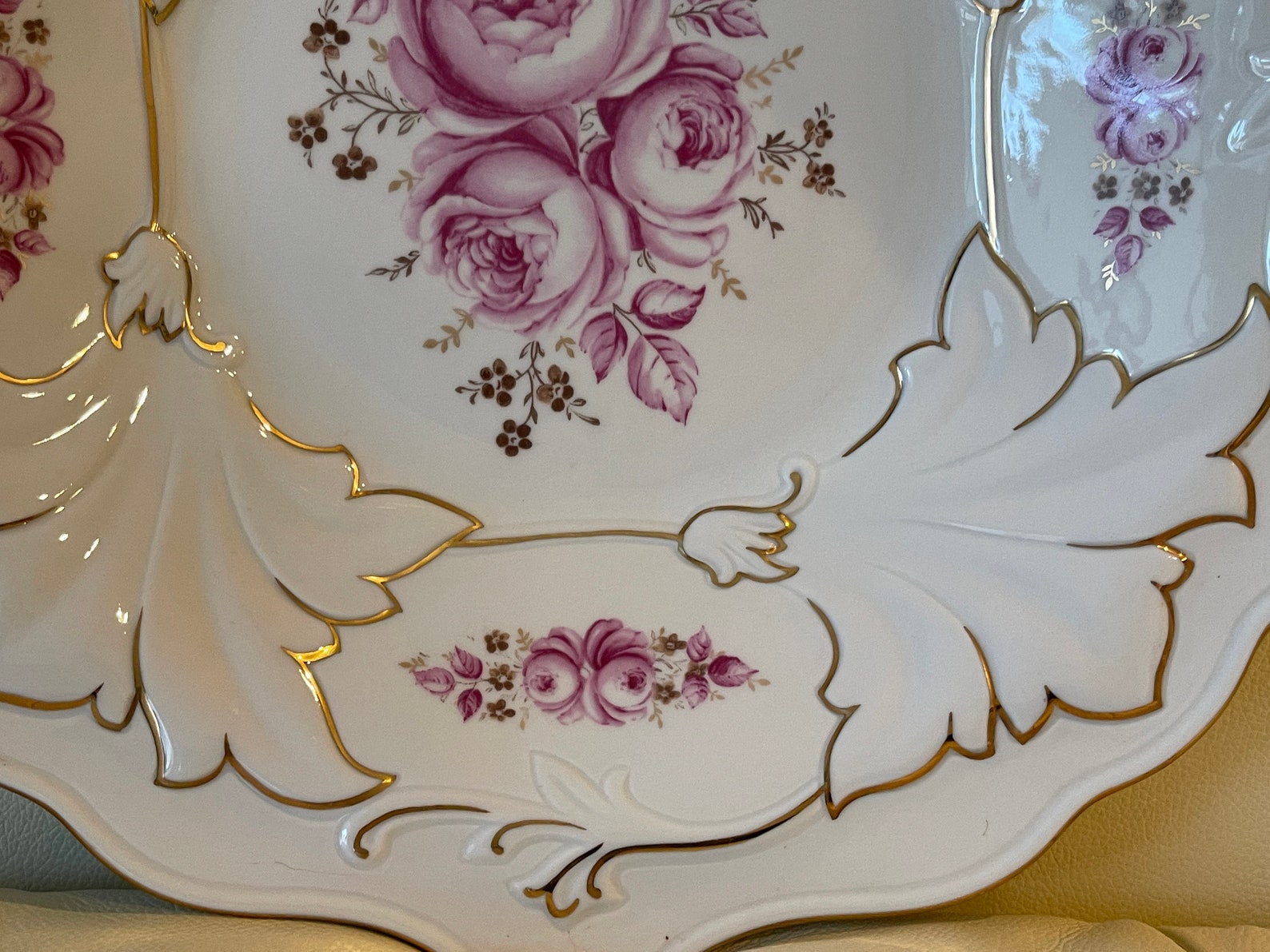 Weimar Porcelain Germany Jutta Pattern Pink Flowers 12.5 - Etsy