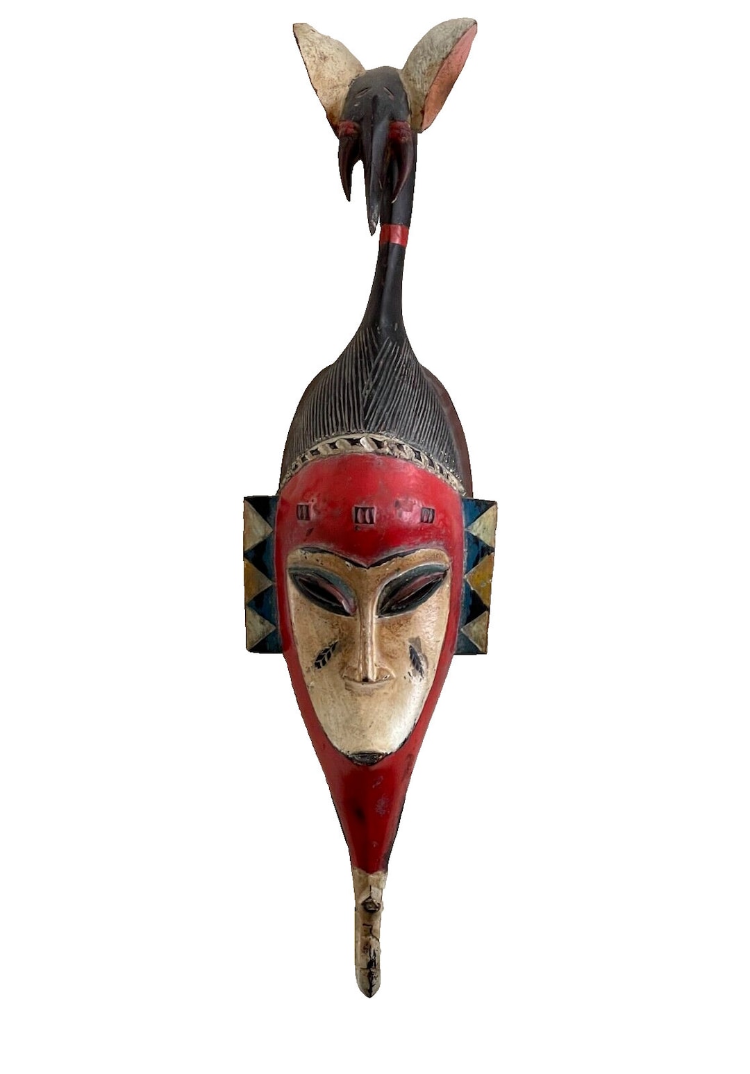 Vintage African Tribal Wooden Art Mask - Etsy