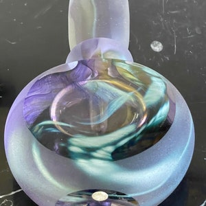 Andrew Shea Faceted Purple Blueish Swirl Decorative Perfume Bottle - Etsy