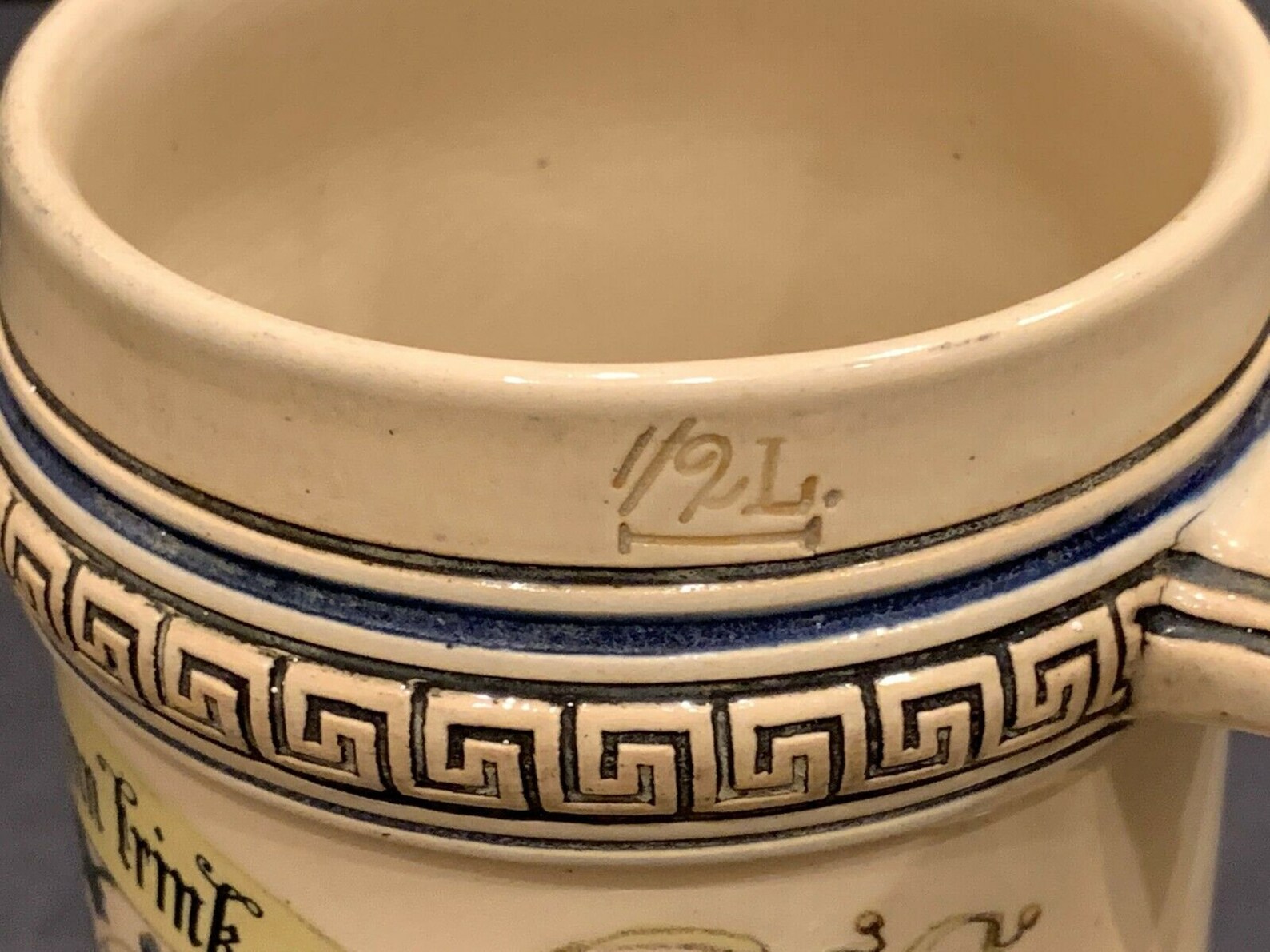 Impressive Vintage Merkelbach & Wick Hand Painted Creamware German Beer ...