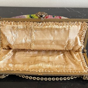 Antique Victorian Micro Beaded Floral Purse With Enamel and Jewel ...