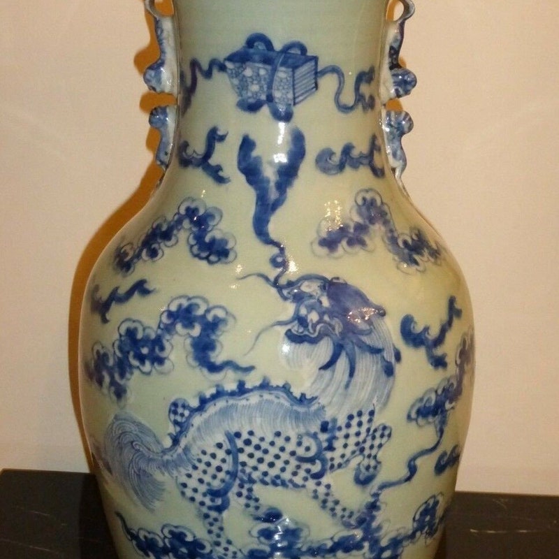 Chinese Dragon Vase - Etsy