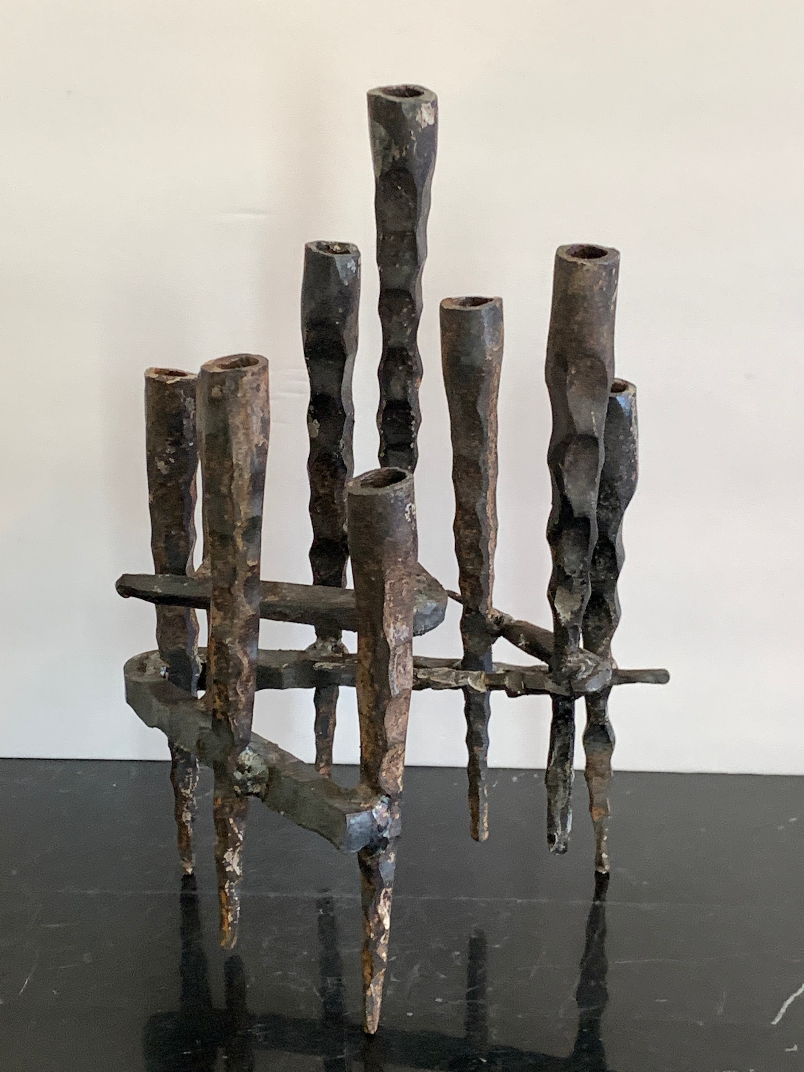 David Palombo 1920-1966 Jewish Judaica Hanukkah Iron Menorah - Etsy