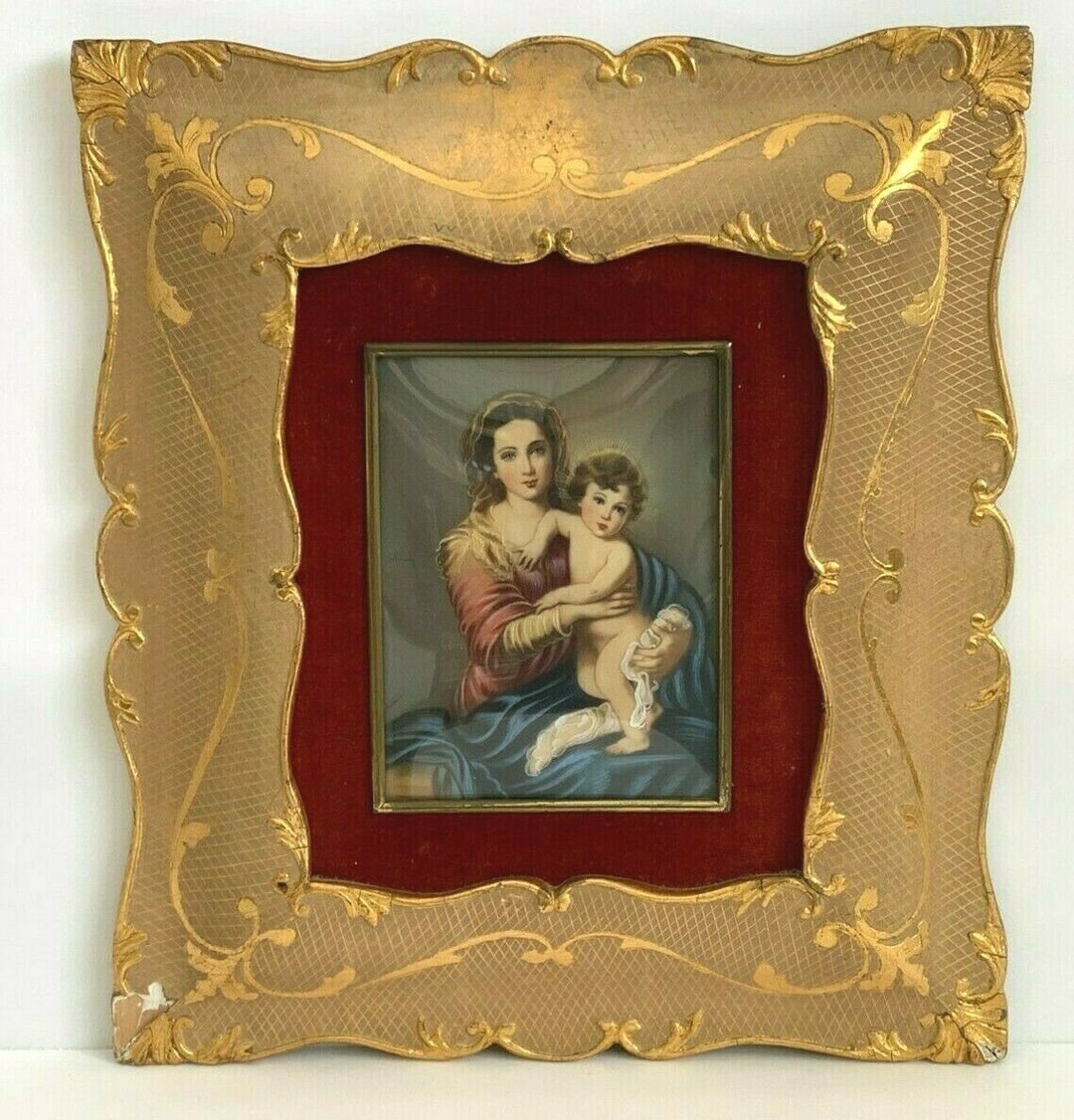 Antique Italian Madonna Painting Signed by Artist - Etsy