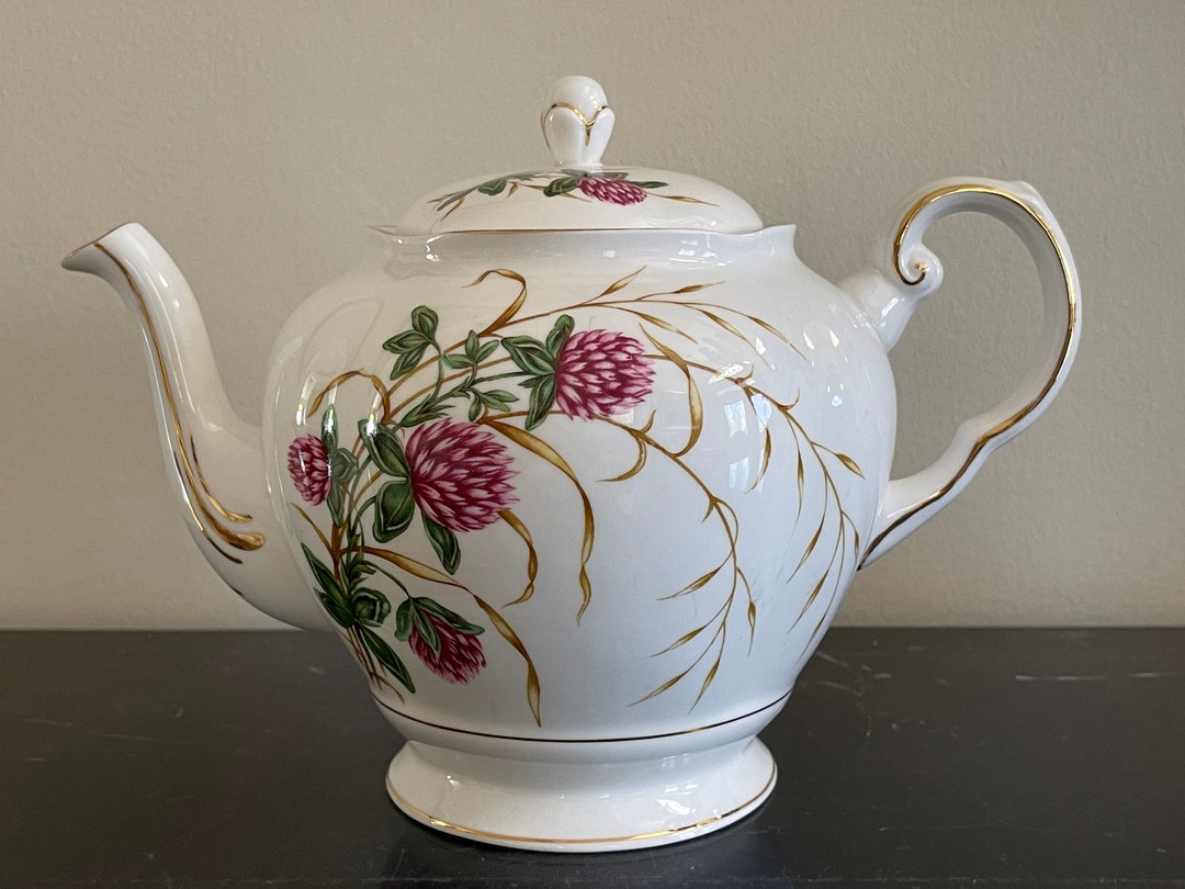 Tuscan Fine English Bone China Four Leaf Clover Teapot - Etsy